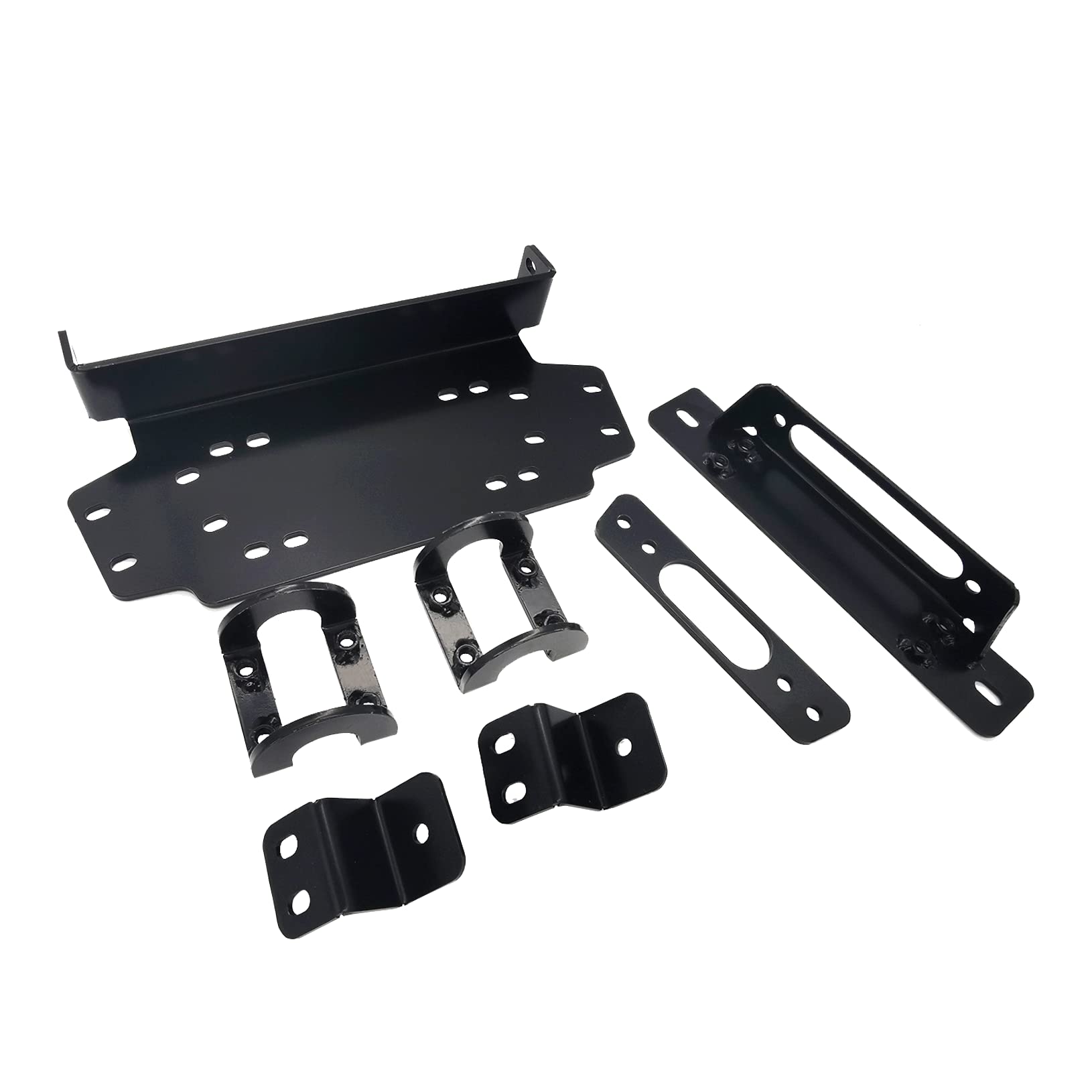 Amazon.com: HJSIUTV Winch Mount Plate Bracket Heavy Duty Steel Plating ...