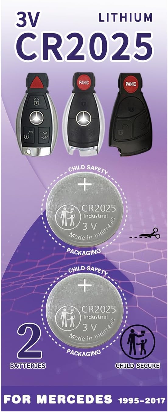 Amazon.com: Key Fob Battery Replacement for Mercedes-Benz (1995-2017) C ...