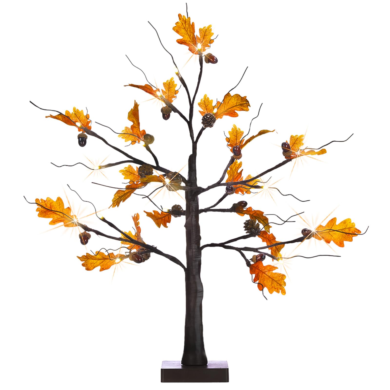 Amazon.com: Fall Lighted Oak Maple Tree, 24” Battery Operated ...