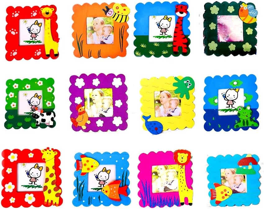 Art Bundle Wooden Cute Animal Design Photo Frame for Birthday Return ...