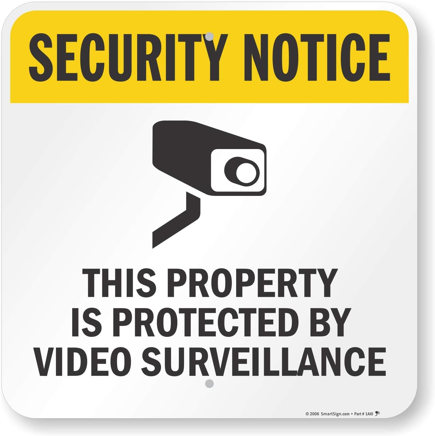 SmartSign Aluminum Sign, Legend"Security Notice-Video Surveillance ...