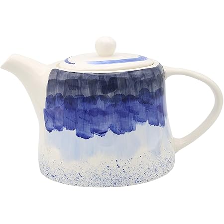 Art Organic Large Blue and White Teapot 1.4 L : Amazon.co.uk: Home ...