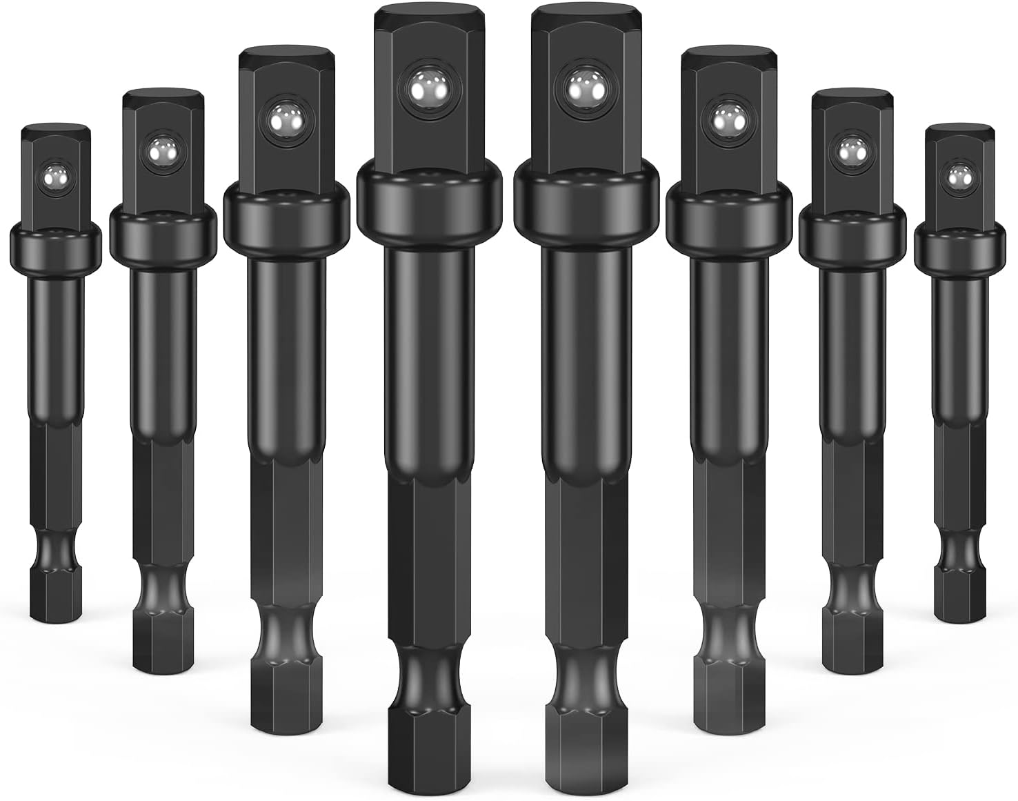 3/8 Impact Adapter Kit, 8 Pack Socket Adapter 1/4 Inch to 3/8 for ...