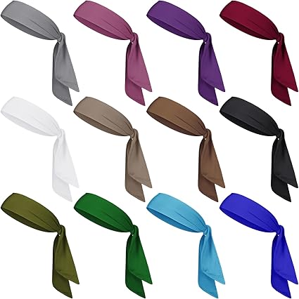 12 Pack Head Tie Headbands for Men Women Ninja Karate Headbands ...