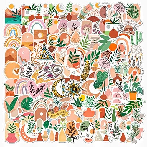 100PCS Boho Stickers, Aesthetic Bohemian Stickers for Girls Kids Women ...