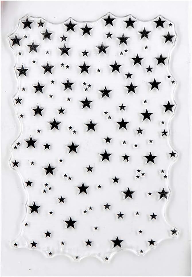Amazon.com: Stars Rubber Stamp, 1-1/3 Medium Twinkle Stamp for ...