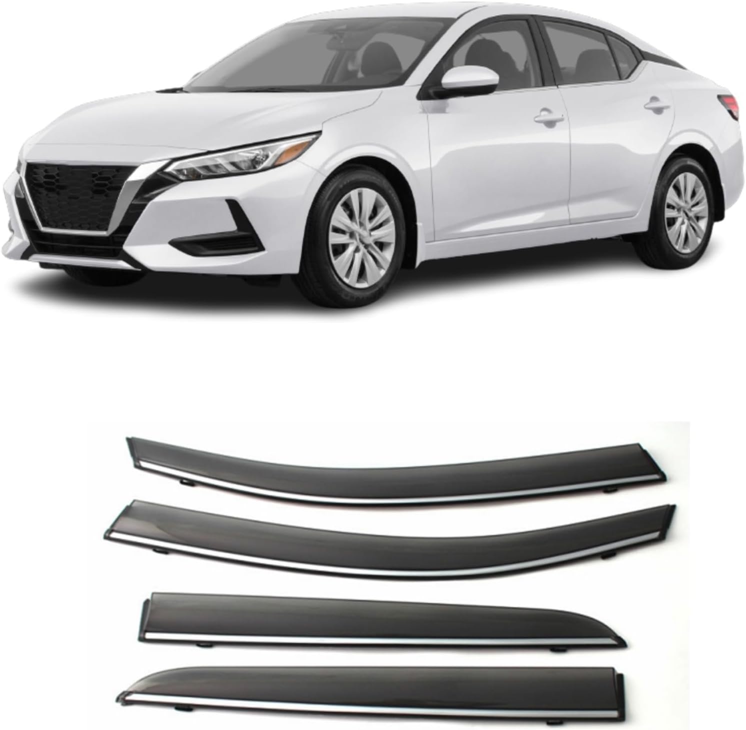 Amazon.com: Car Rain Shield,for Nissan Sentra MK8-B18 2019-2023 Car ...