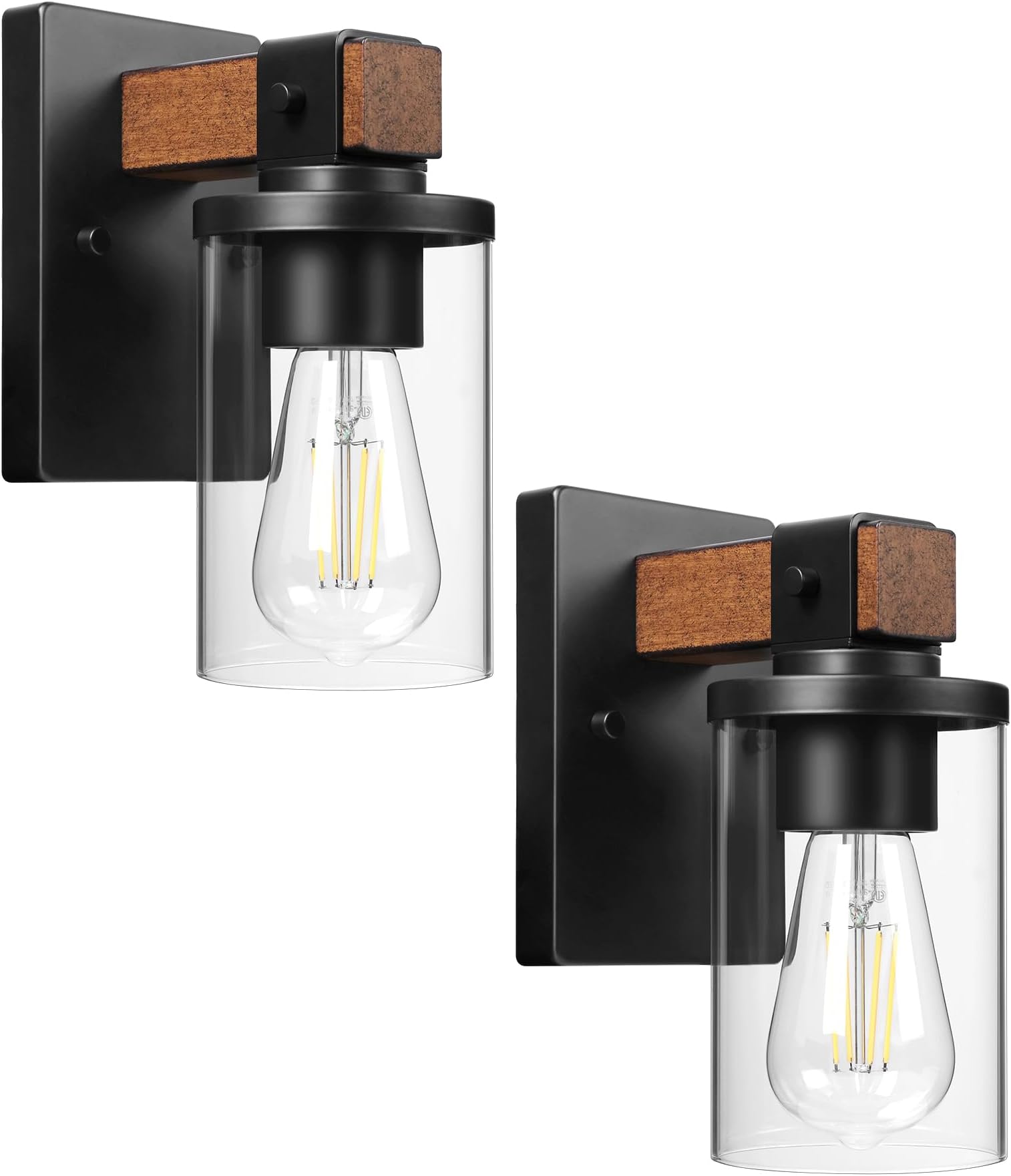 DEERINE 1-Light Vanity Wall Light Set of 2, Farmhouse Bathroom Vanity ...