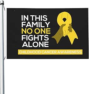 Amazon.com : Childhood Cancer Awareness Month Gold Ribbon Flags 3x5ft ...