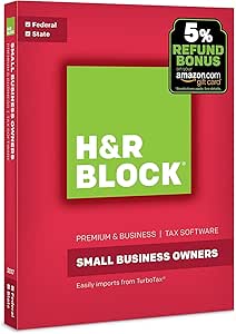 Amazon.com: H&R Block Tax Software Premium & Business 2017 [OLD VERSION]