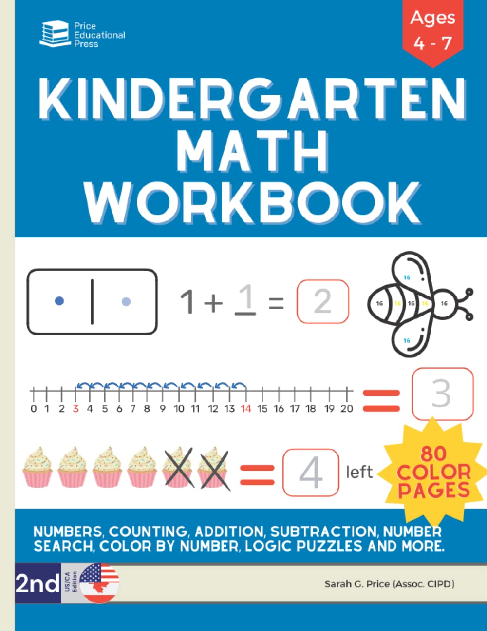 Buy Kindergarten Math Workbook: Kindergarten and 1st Grade Workbook Age ...