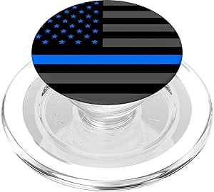 Amazon.com: Thin Blue Line Pop Sockets Police Flag American Blue Stars ...