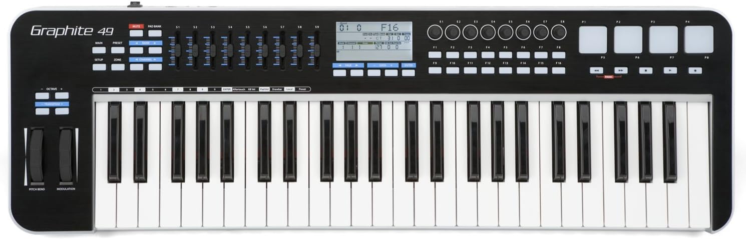 Samson Graphite 49 USB MIDI Controller, Multicolor, (SAKGR49) : Samson ...