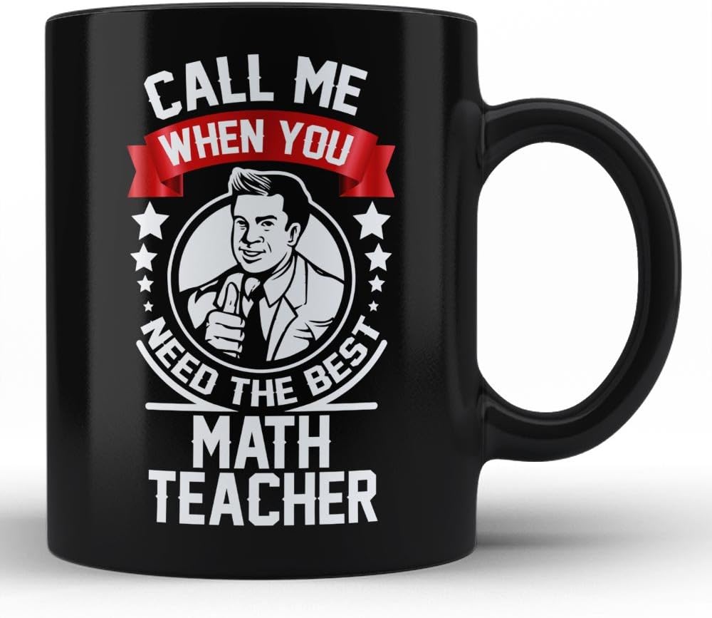 Amazon.com: Home Of Merch Math Teacher Funny Gift for Men Coffee Mug ...