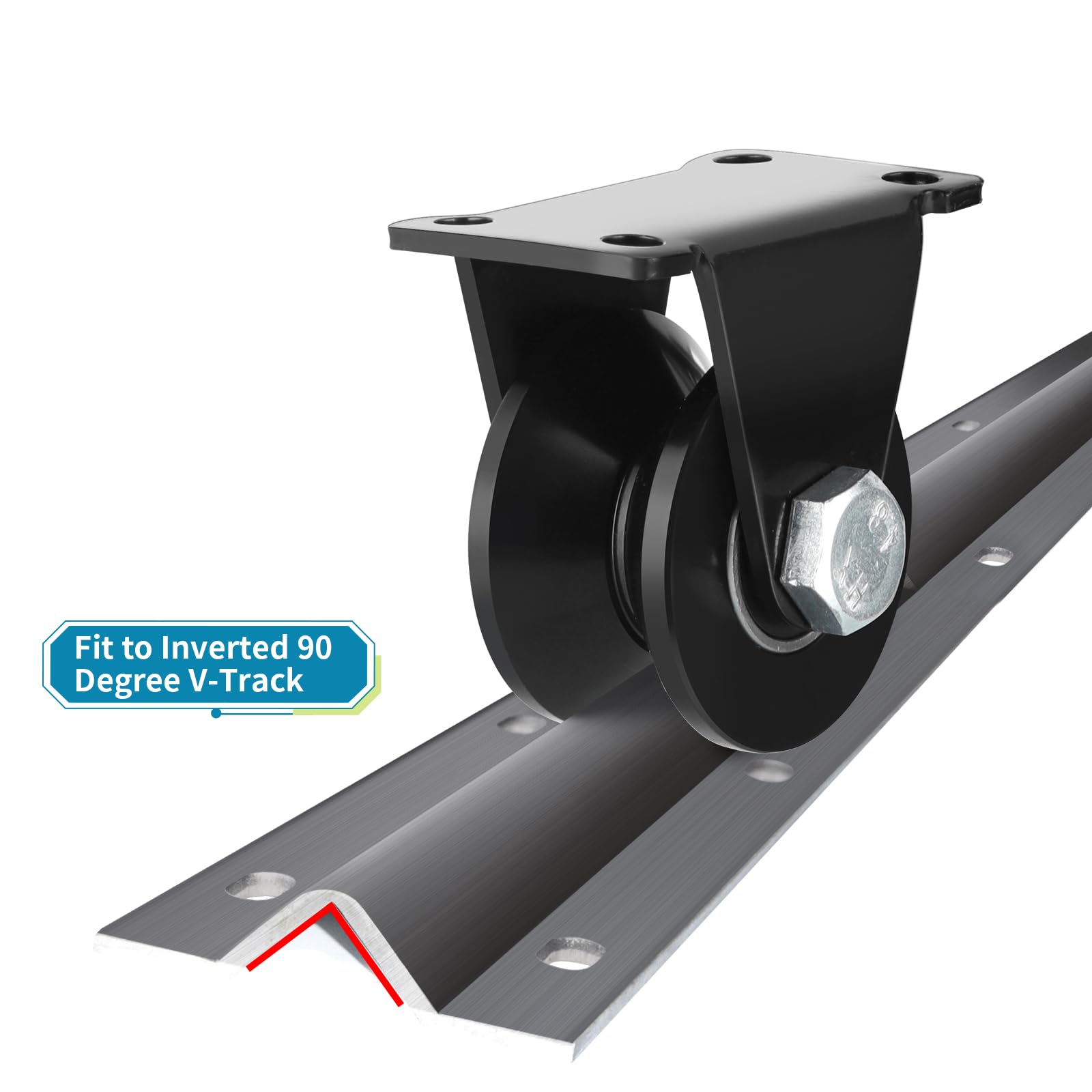 Snapklik.com : 2" V-Groove Wheel, Sliding Gate Casters, Heavy Duty ...