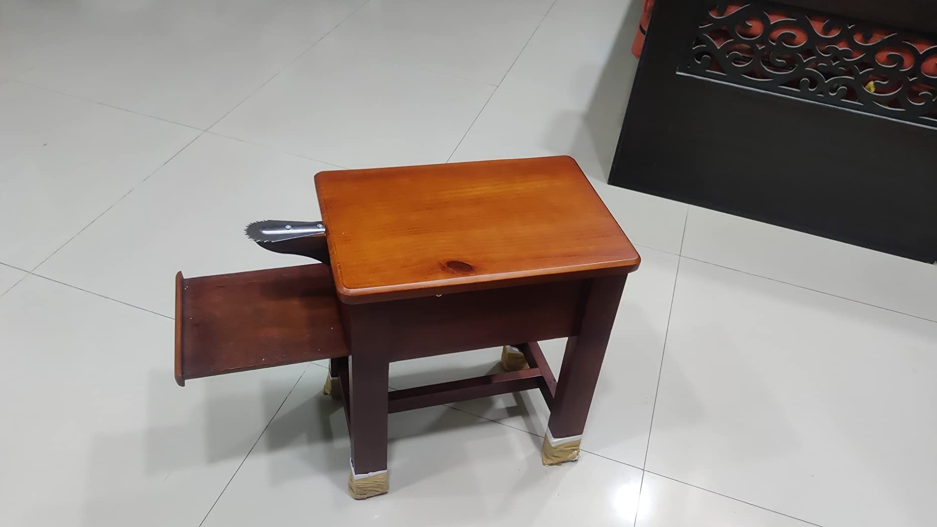 Generic Pinus Garden- Wooden Cocunut Scraper Stool Chirava - 41 Cm, 43 ...