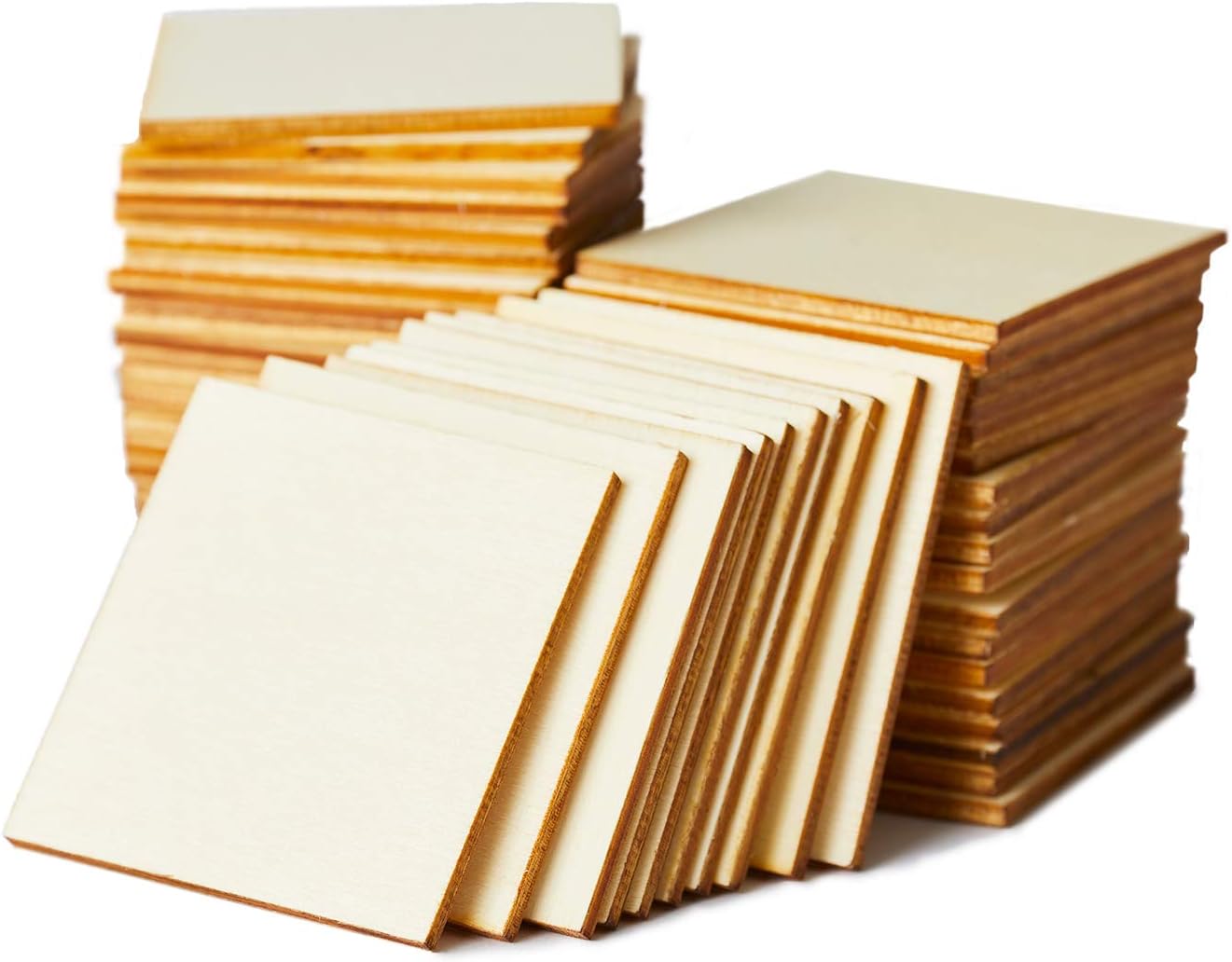 Amazon.com: 60 Pieces 2x2 Wood Squares for DIY Crafts, Unfinished ...