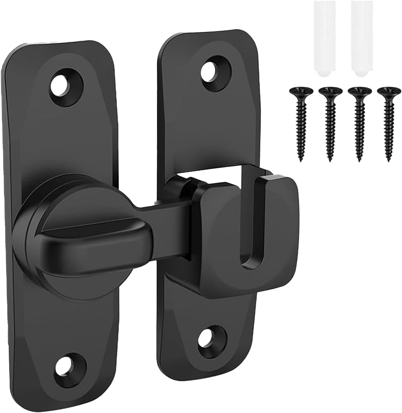 TMBMLPP Sliding Barn Door Lock, 2 Pack Black Stainless Steel Gate ...