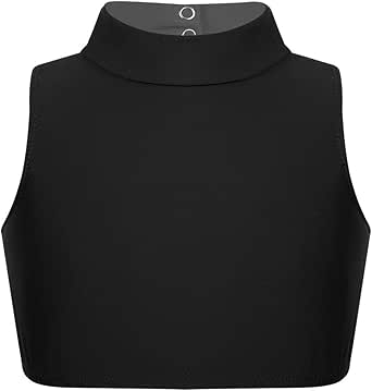 Freebily Girl Sleeveless Turtle High Neck Active Yoga Bra Crop Tops ...