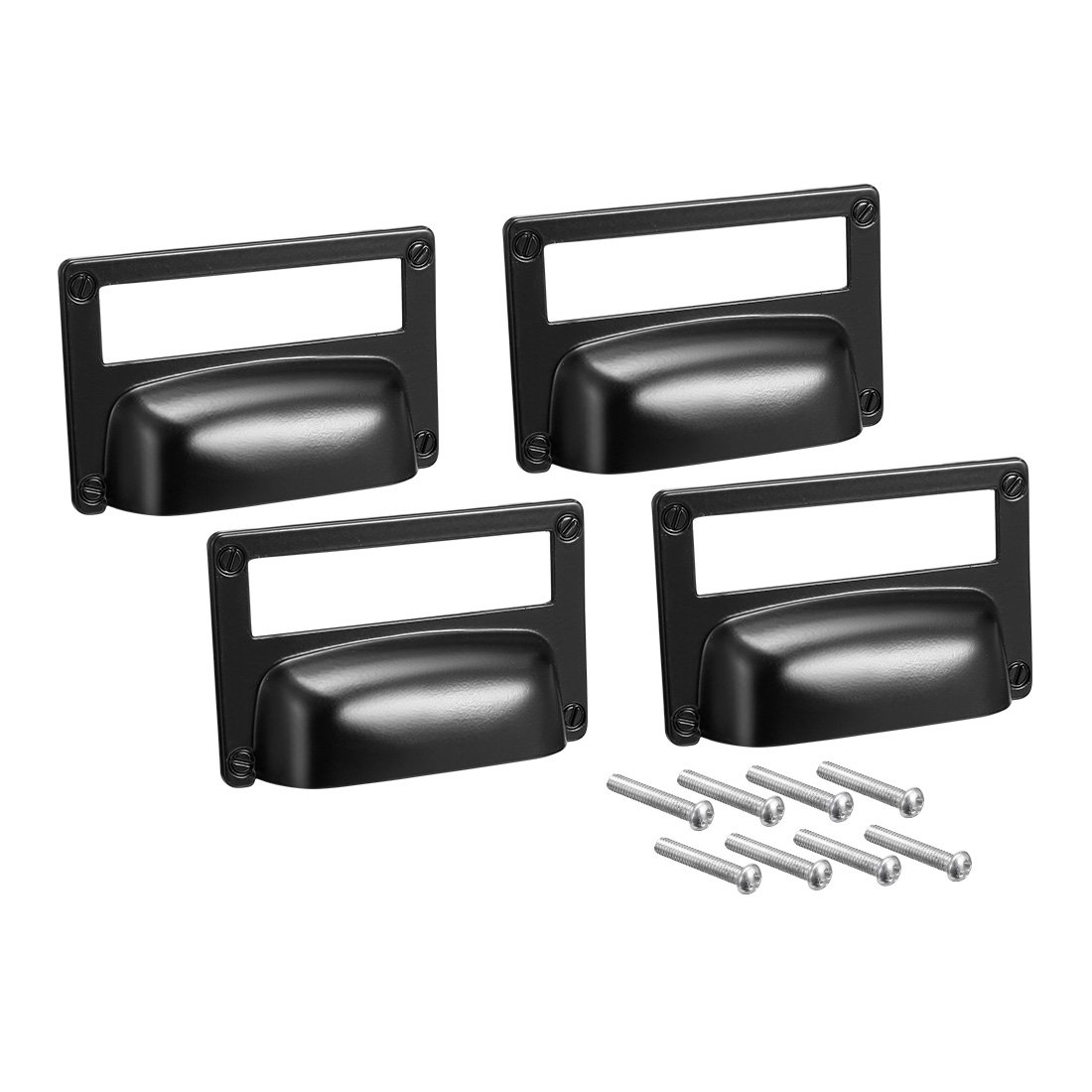 uxcell Label Holder Pull Handles, Vintage Label Frame Drawer Knobs for ...