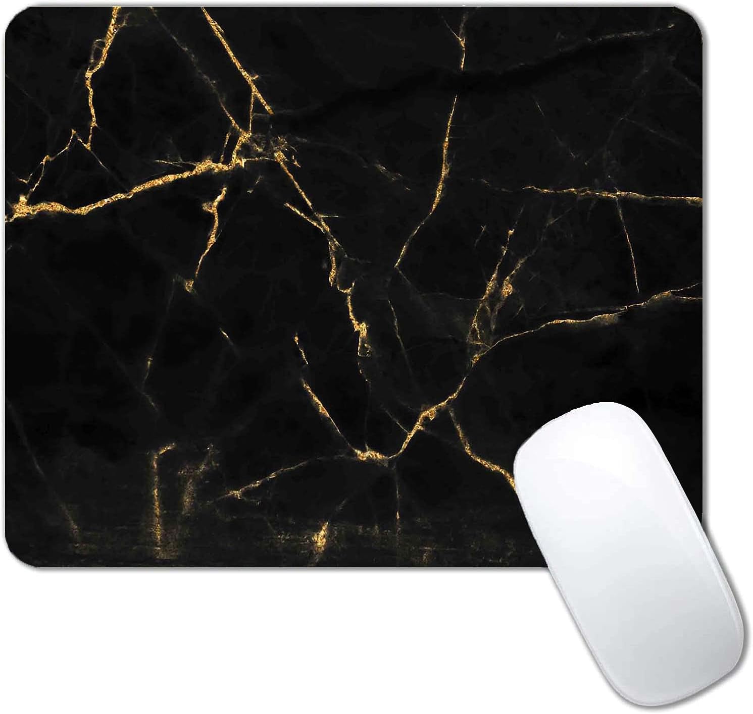 Amazon.com: CANFLASHION Mouse Pad,Black and Gold Marble Mouse Pad ...