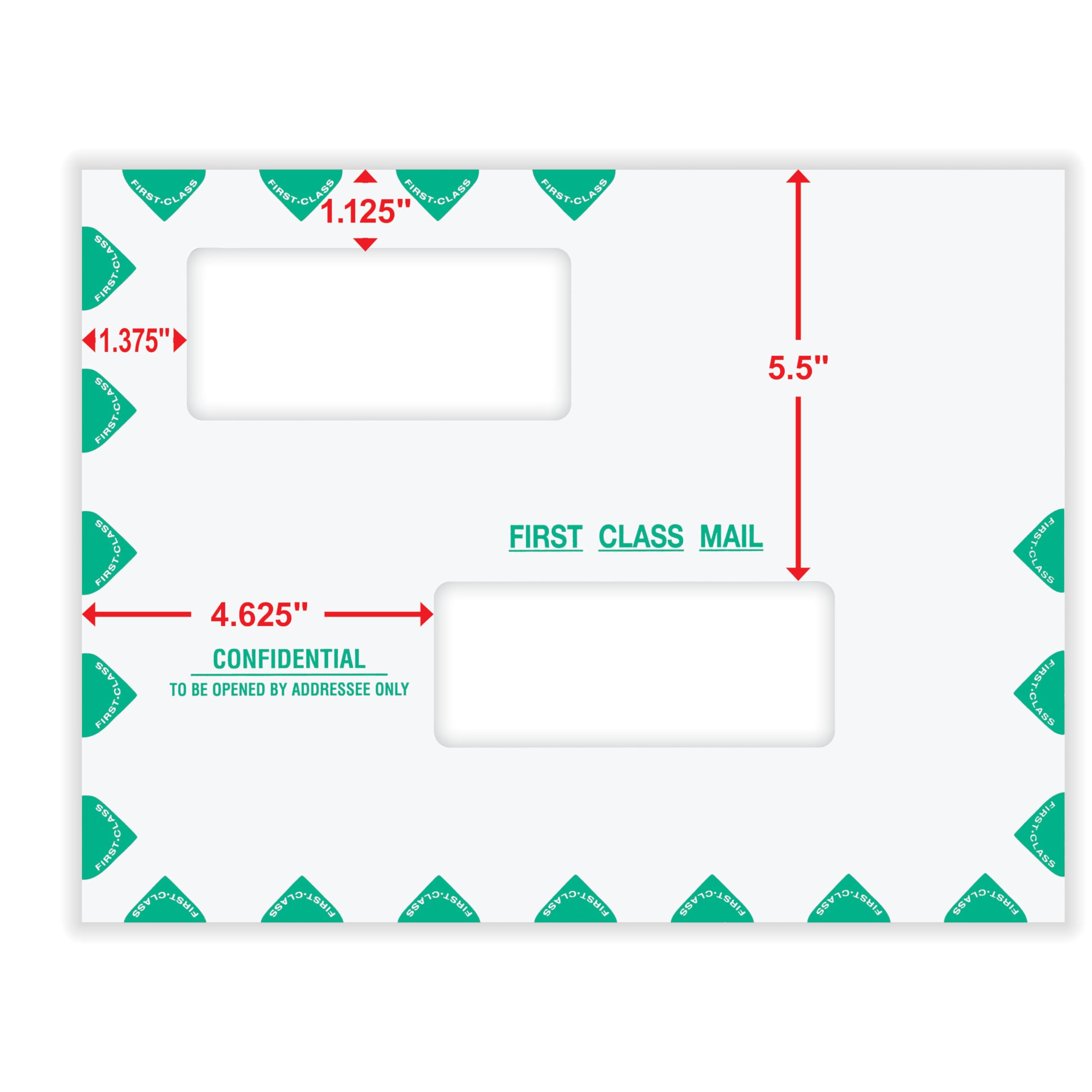 Colorful 10 Envelope Template 10 Window Envelopes | MoreWithPrint