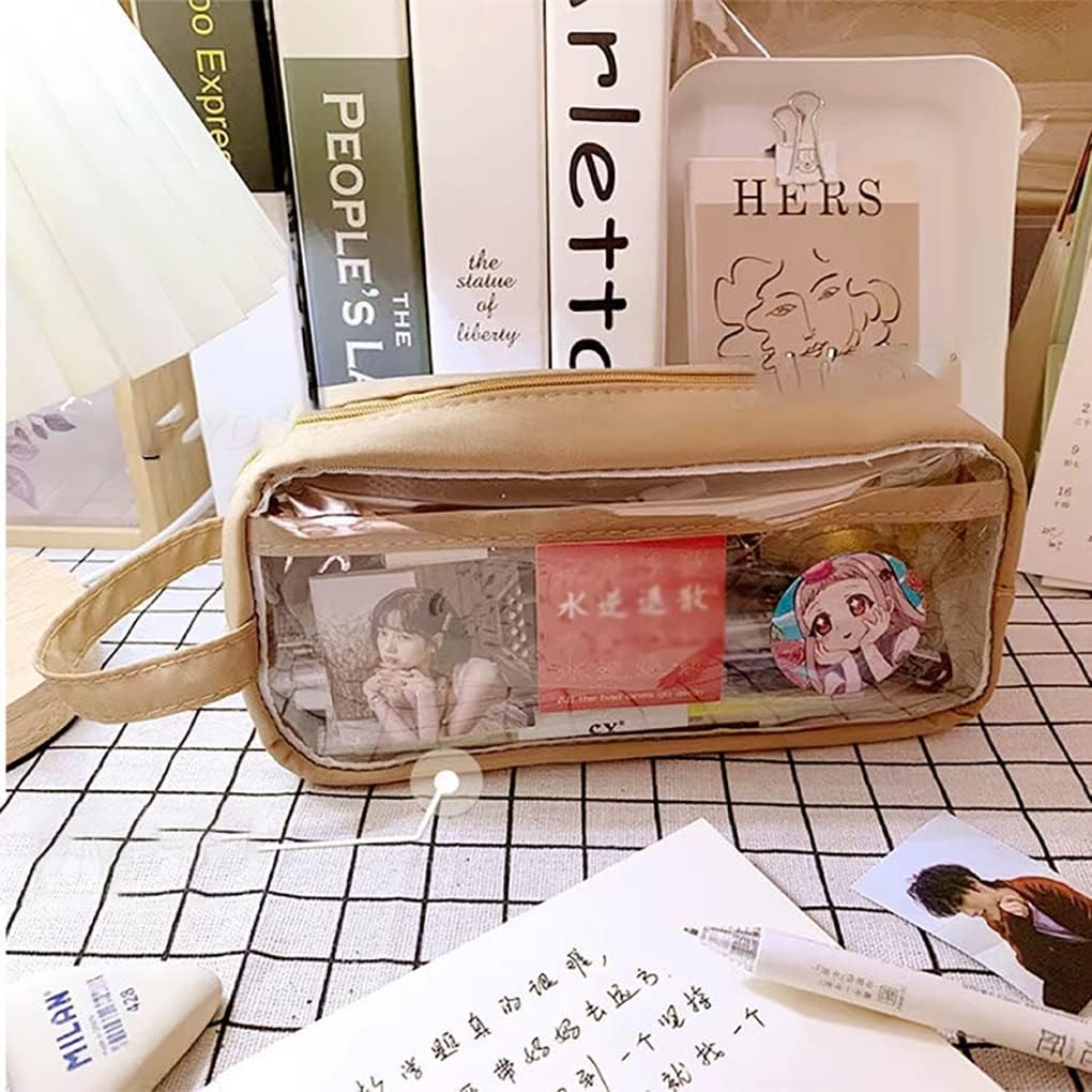 Amazon.com: Kawaii Pencil Case Aesthetic Clear Pencil Pouch Aesthetic ...