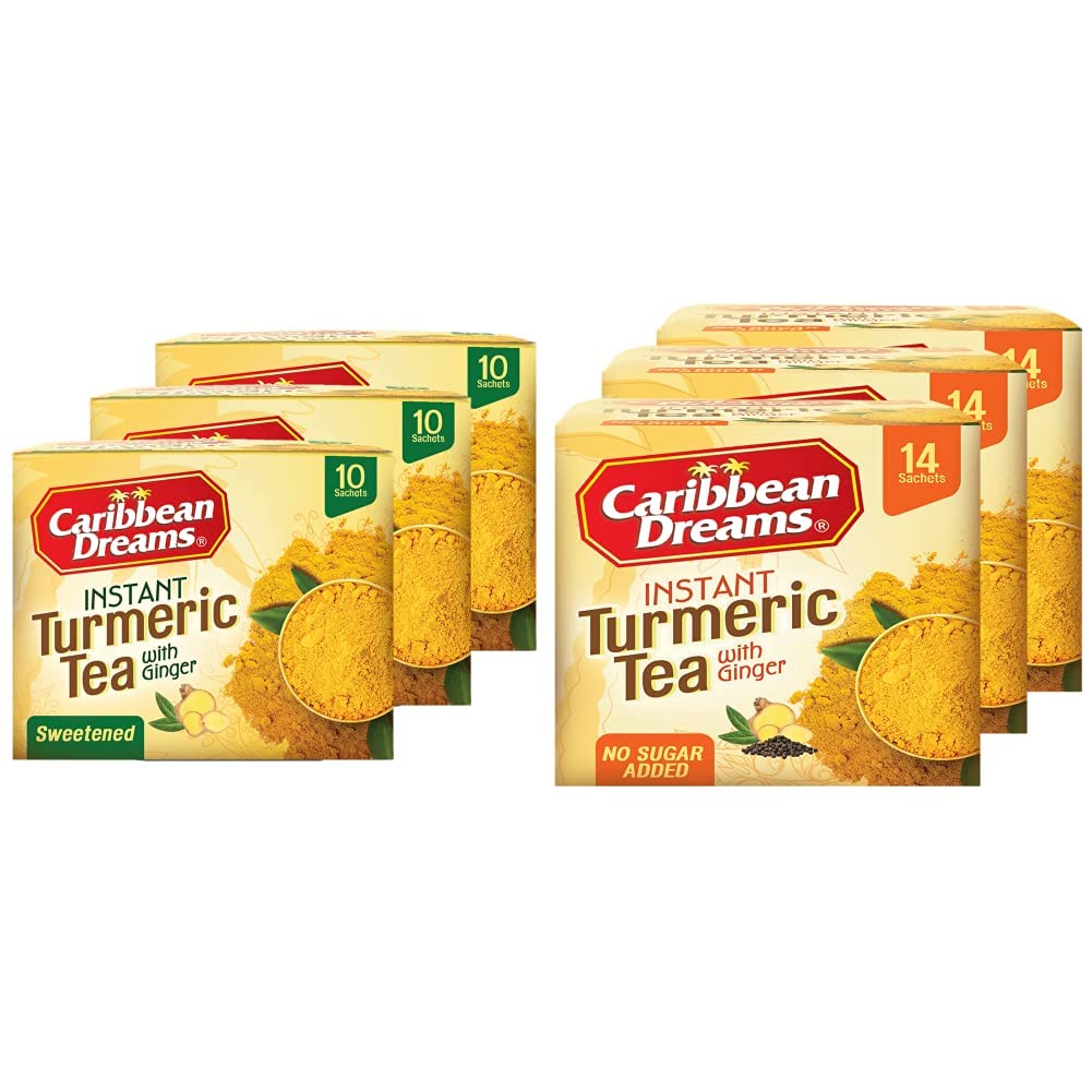 Amazon.com : Caribbean Dreams Instant Turmeric Tea with Sugar (3 Packs ...
