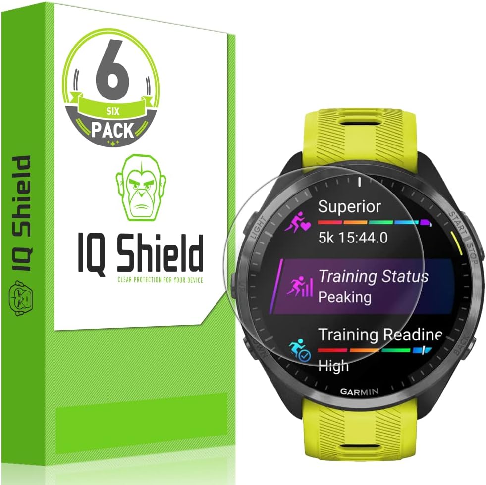 Amazon.com: IQShield Screen Protector Compatible with Garmin Forerunner® 965 (6-Pack) Anti ...