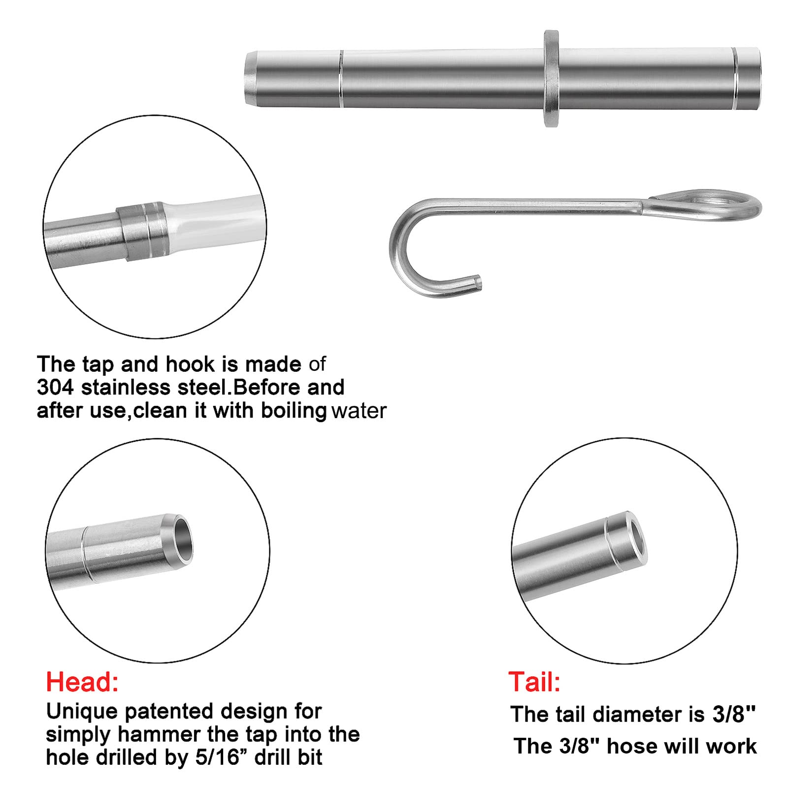 Snapklik.com : Maple Syrup Tapping Kit, Stainless Steel Maple Tree Taps ...