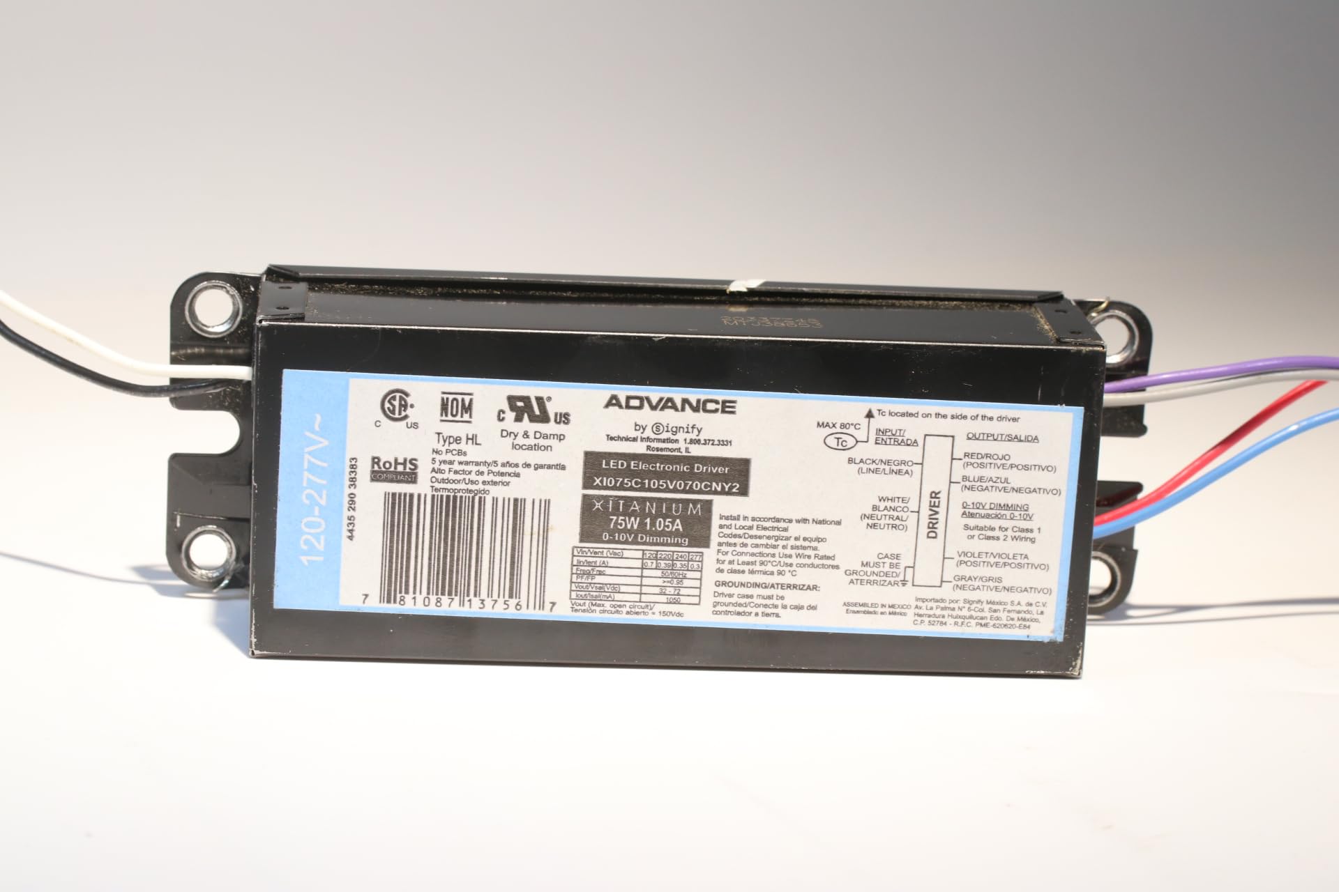XI075C105V070CNY2 – Advance LED Driver - Amazon.com