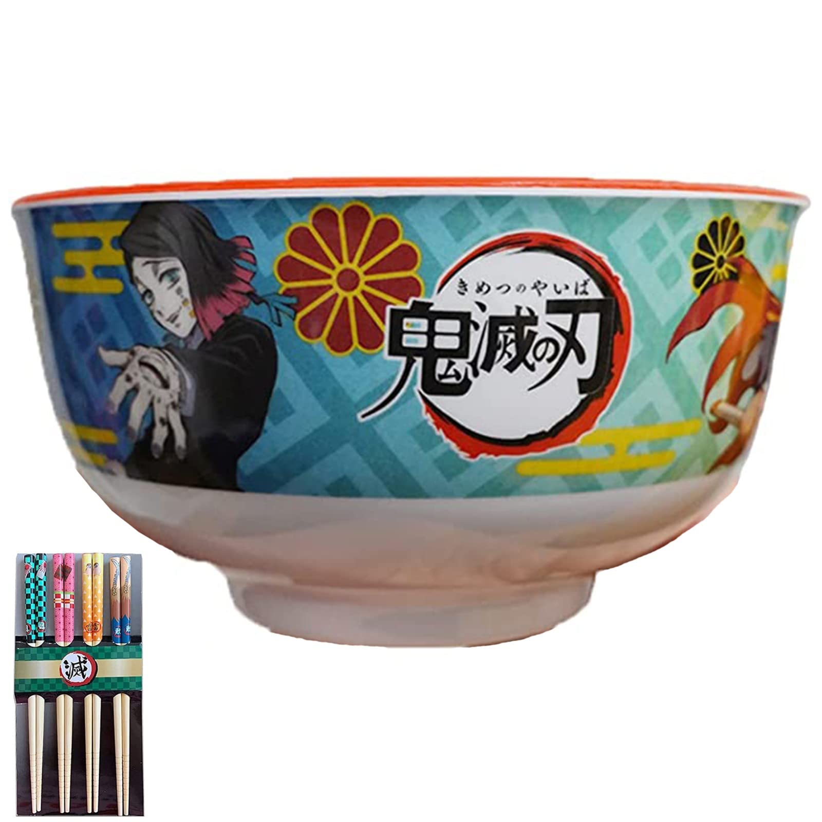 Buy XFDMSM Store Demon Slayer Ramen /Rice w/Wooden Chopsticks Set ...