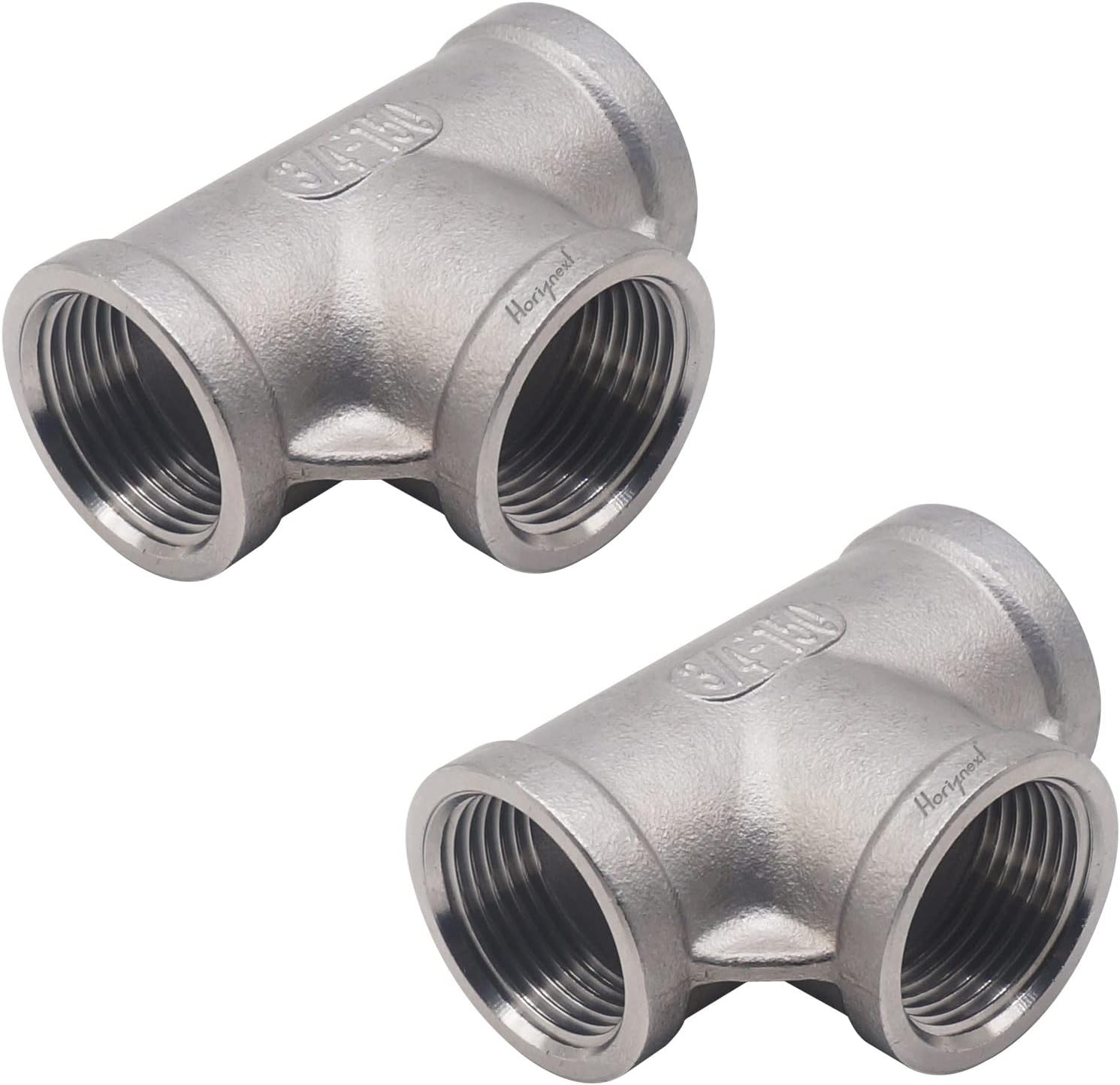 Amazon.com: Horiznext npt 3/4 female thread stainless steel tee pipe ...