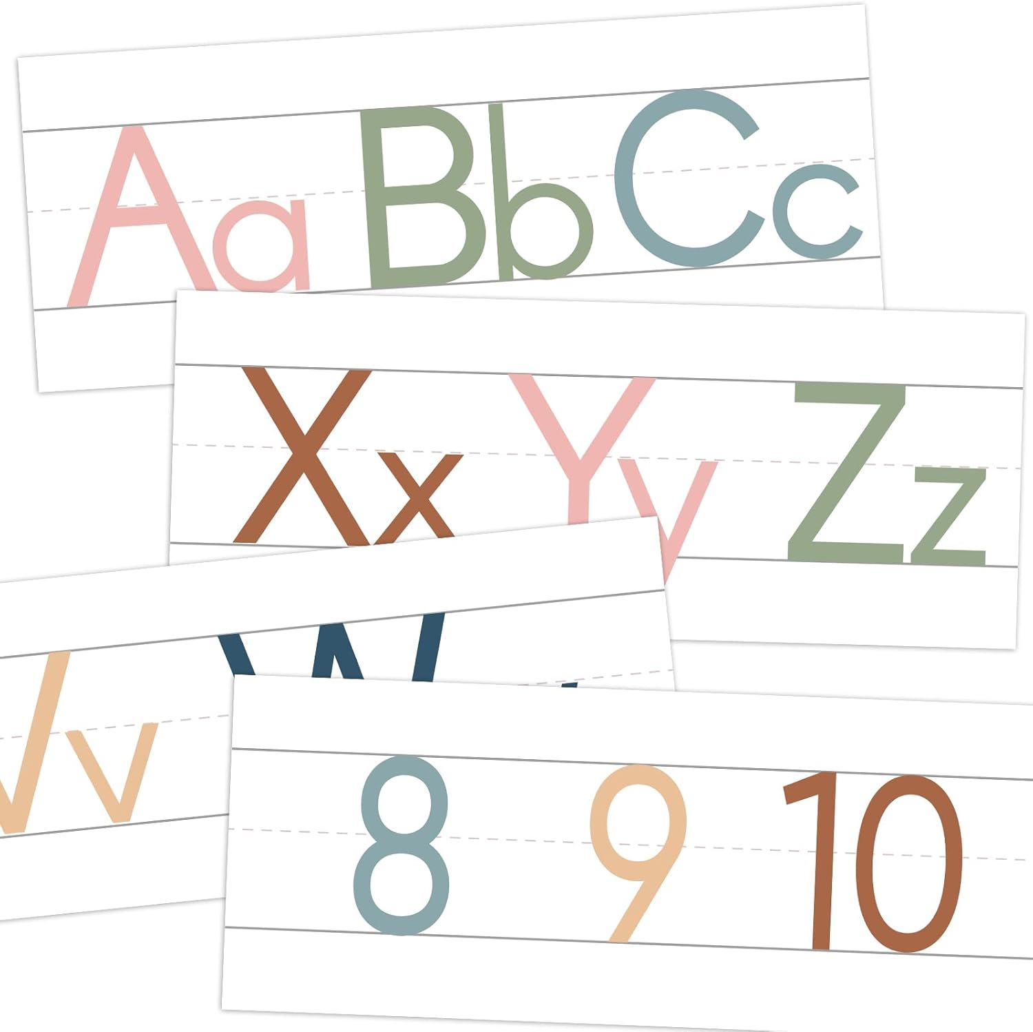 Amazon.com: 12 Pieces Alphabet Line for Classroom Wall Boho Manuscript ...
