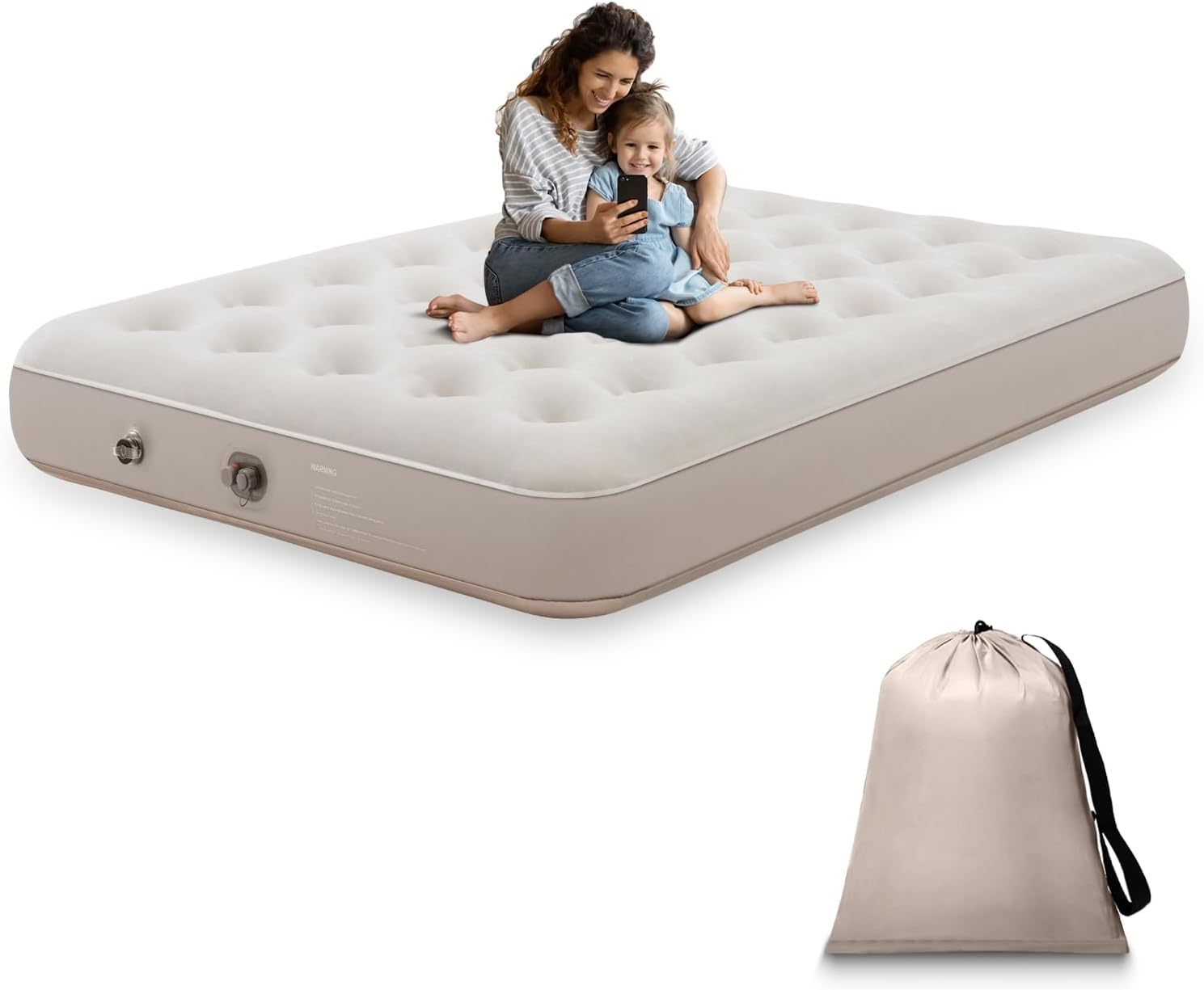 ZODAS Blow up Mattress, Inflatable JUST One-click, 2024 Air Mattress ...