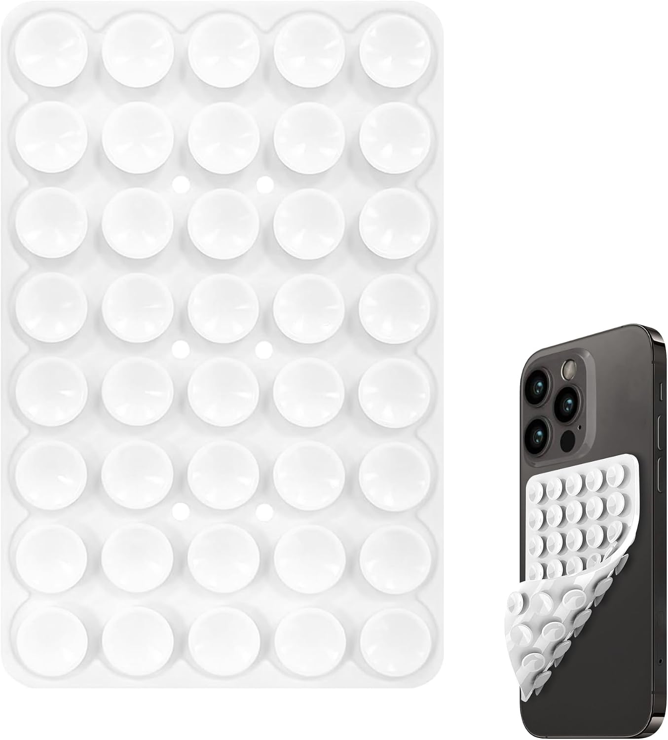 Seltureone 40 Grain Double Sided Silicone Suction Cup, Phone Suction ...