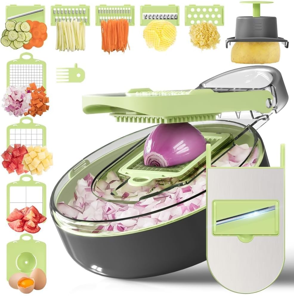 Amazon.com: 𝗡𝗢𝗕𝗟𝗘 𝗚𝗢𝗨𝗥𝗠𝗘𝗧 Vegetable Chopper Cutter - Onion Chopper ...