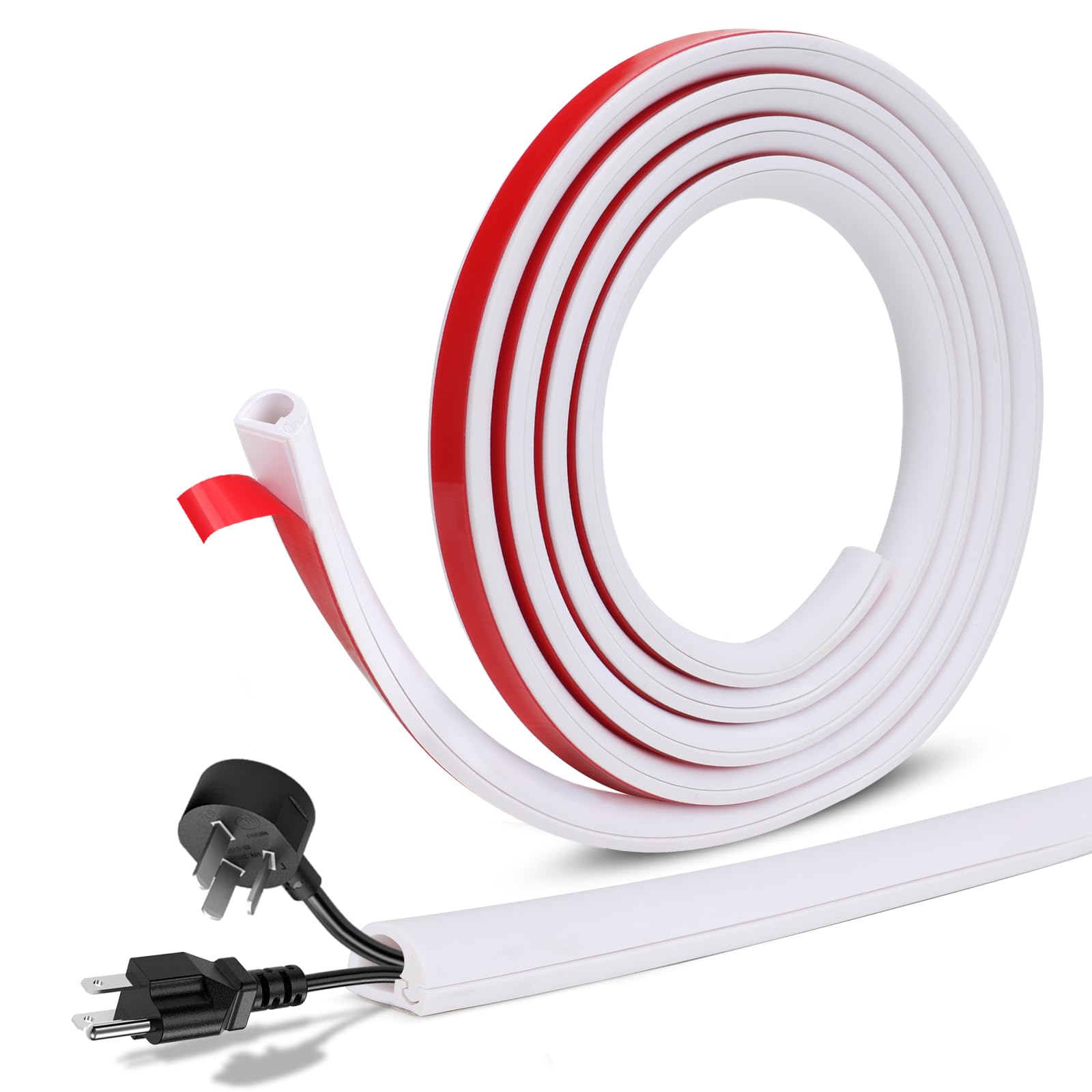 KATIMI PVC Self-adhesive Outdoor Cable Protector, Cuttable Cable ...