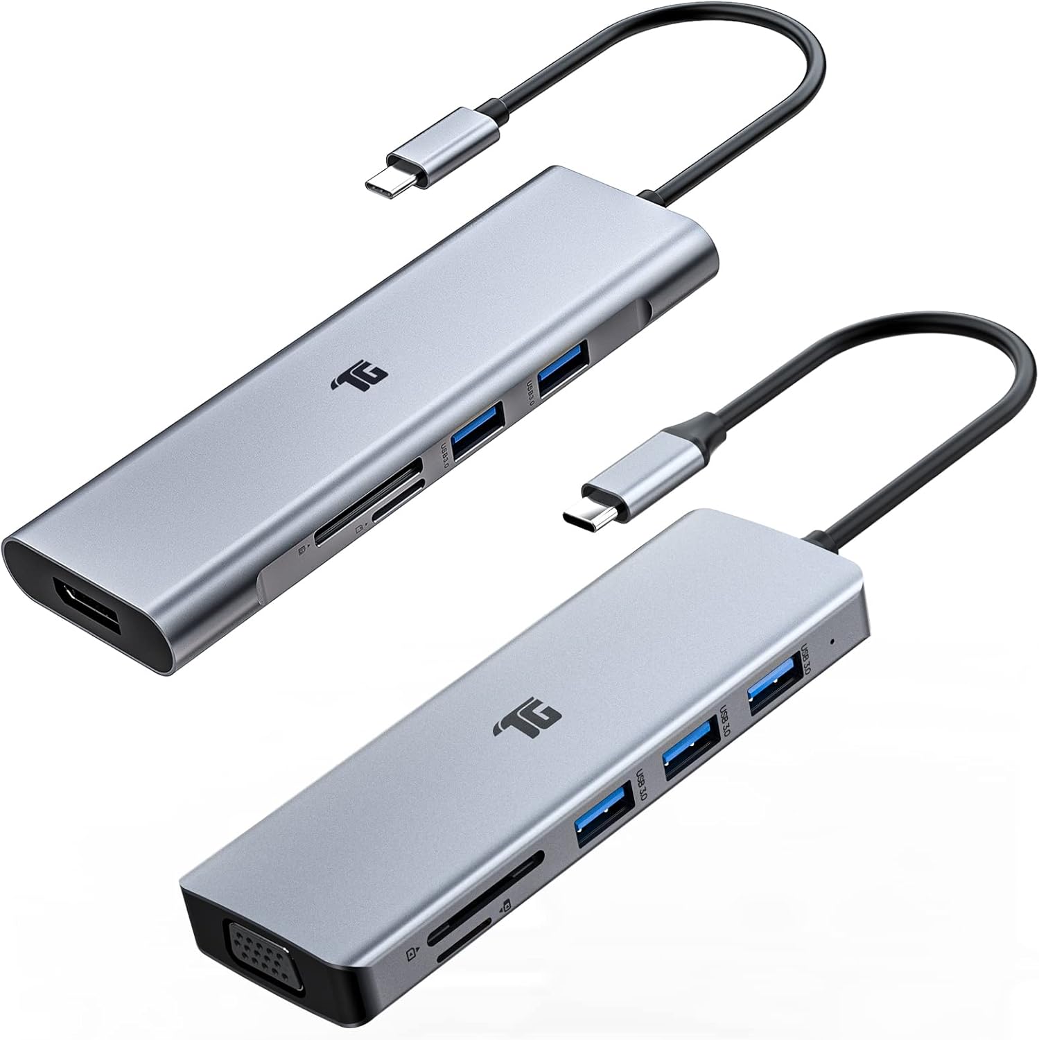 Amazon.com: USB C Hub, Tiergrade 9 in 1 Triple Display Collage Display ...