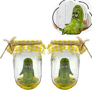 Amazon.com: Grumpy Pickle in A Jar Sculpture - Artisan Pickle ...
