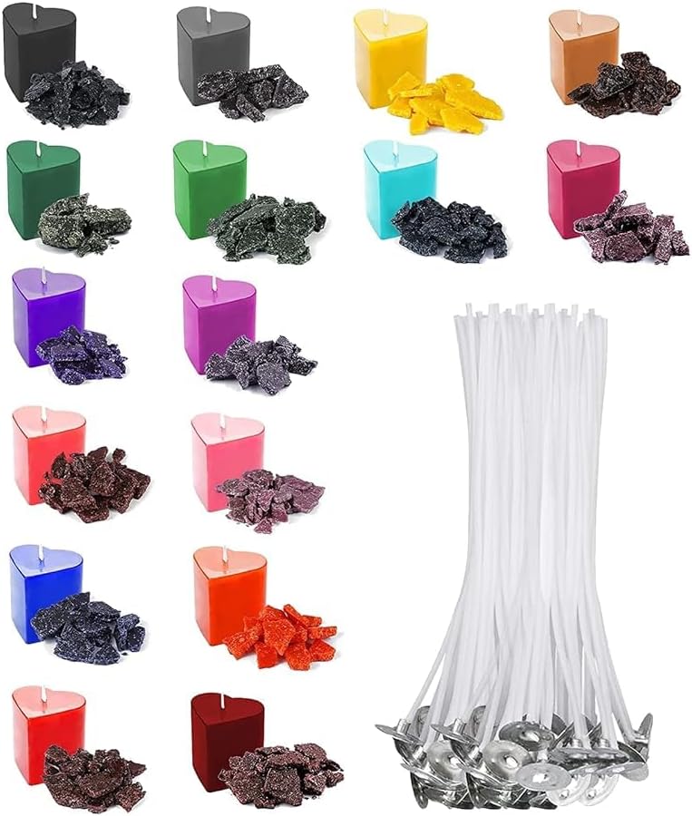 VIKY® Candle Dye for Making Candles, 16 Colours Soy Candle Wax Dye ...