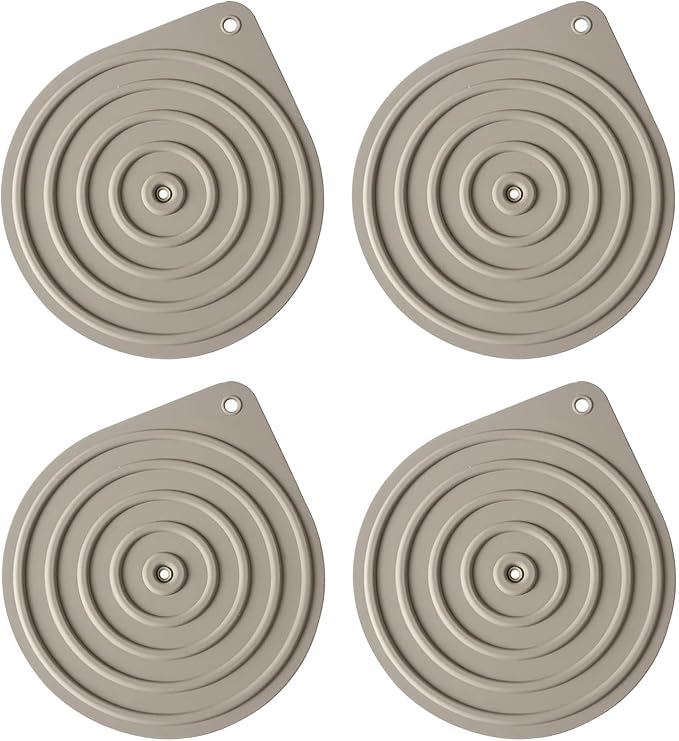 4 Pcs Plate Warmer, Food Warming Mat, Multi-Purpose Silicone Food ...
