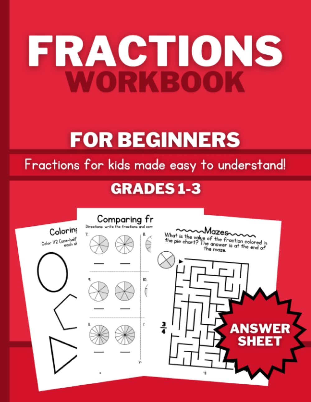 Fractions Workbook for Beginners: Learn about Fraction Values ...