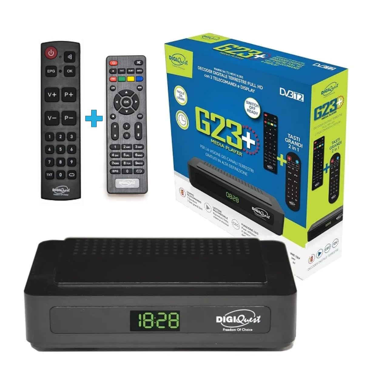 Compatible Blackout TNT Décodeur TNT 2024 DM-Digital - DVB-T2 HEVC H.265 - HDMI USB Full HD ...