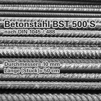 BUEWA Schilder 25x Betonstahl BST 500S Bewehrungseisen Baustahl ...