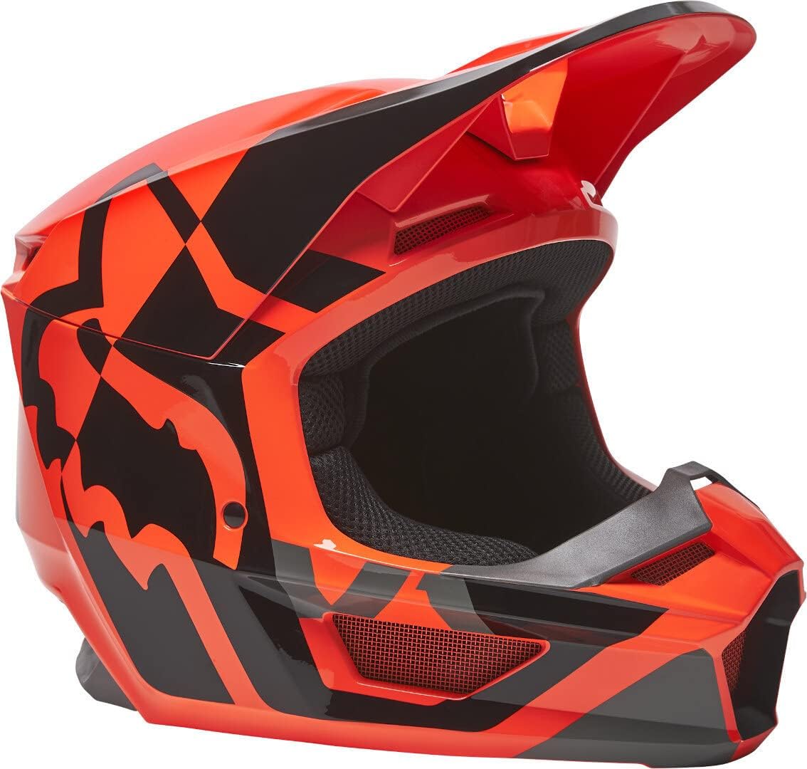 Fox Racing V1 Lux MIPS Mens MX Helmet - Flo Orange Medium : Amazon.co ...