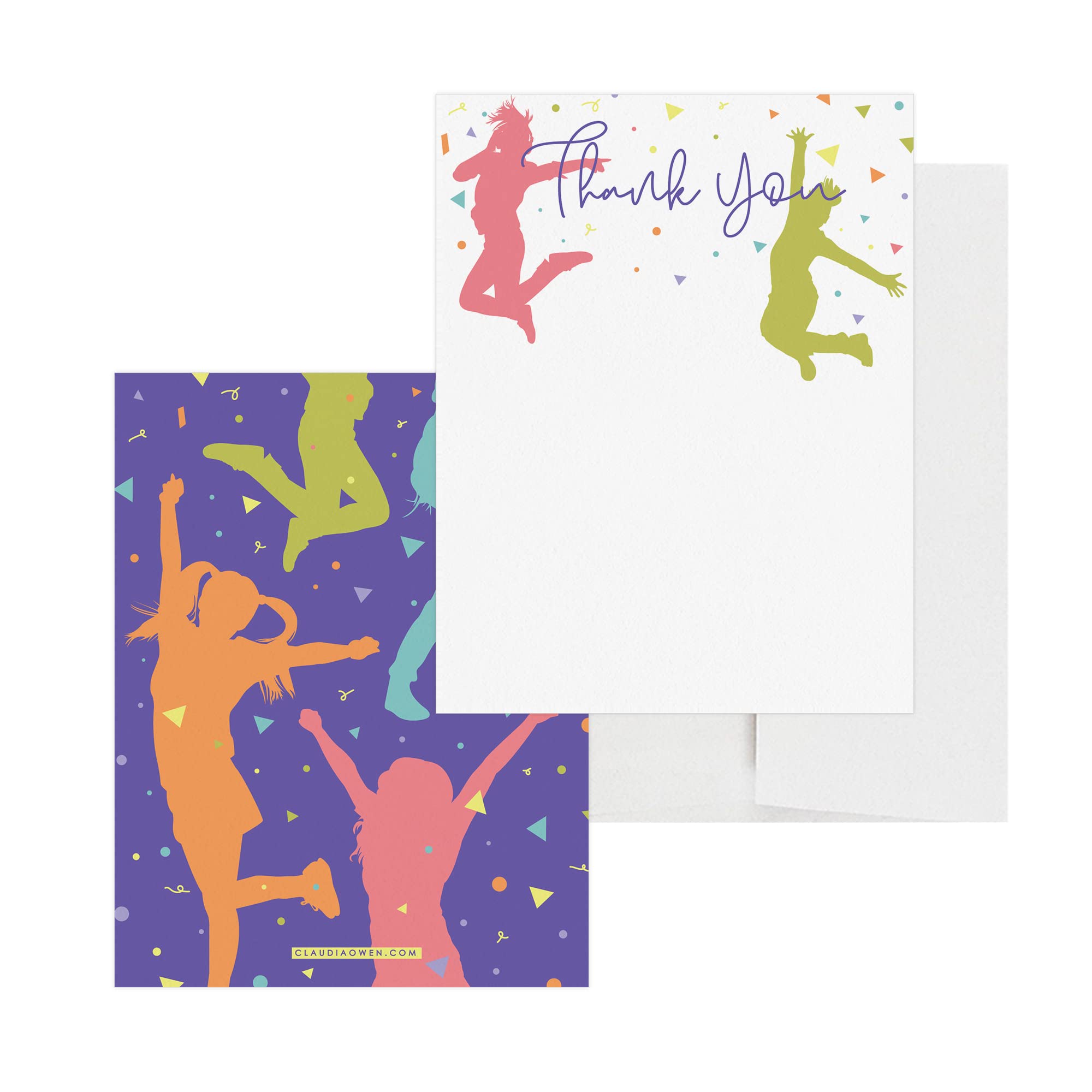 Buy Dance Party Thank You Cards, Colorful Dancer Stationary Set ...