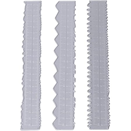 3Pcs Ruler Die Cuts, DIY Making Jagged Deckle Edge Measuring Rulers ...