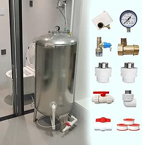 Large Vertical Water Pressure Tank, 60 160 200 250 300L Pressurized ...