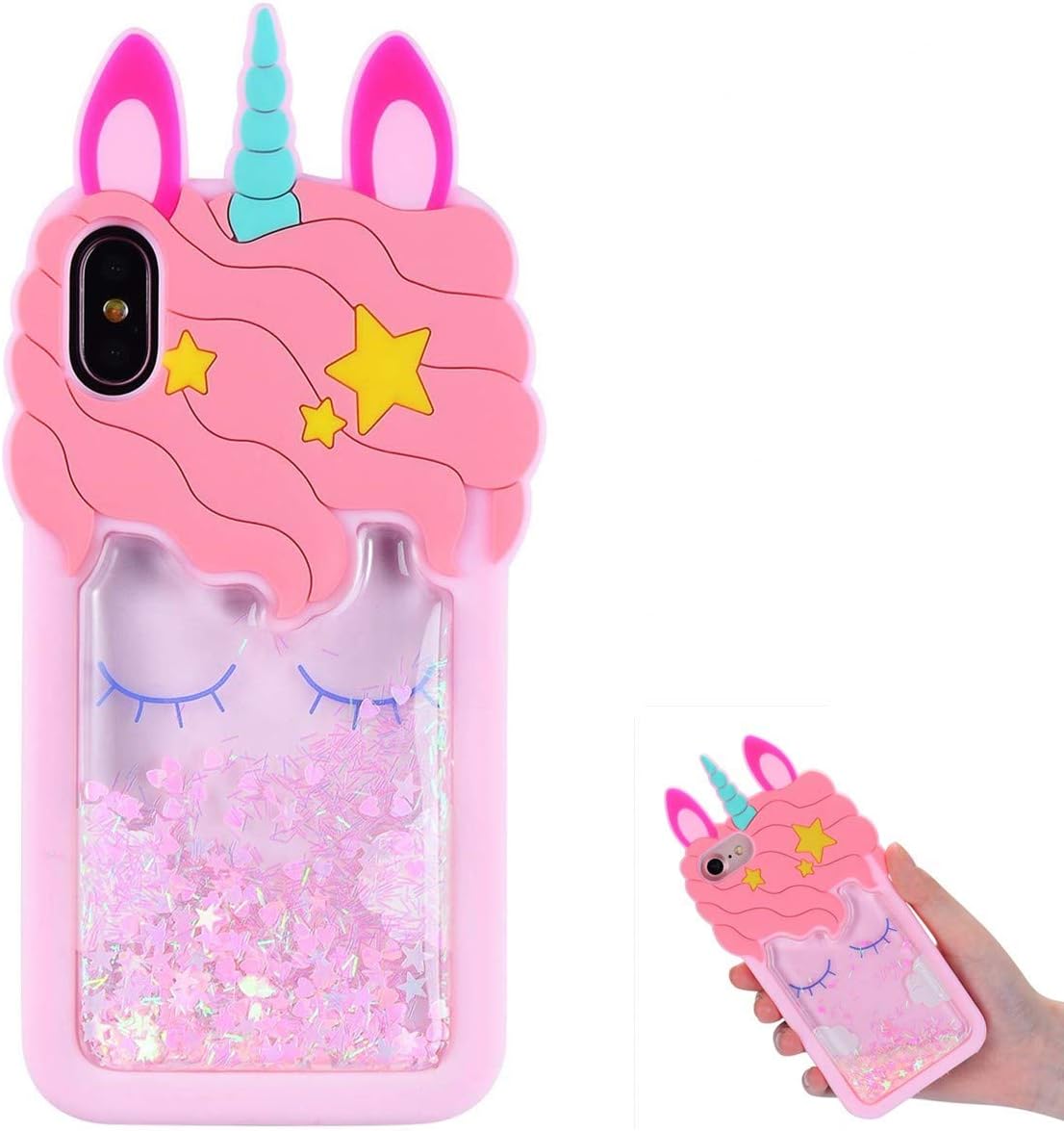 Amazon.com: Mulafnxal TopSZ Quicksand Bling Case for iPhone Xs/X,Cute ...